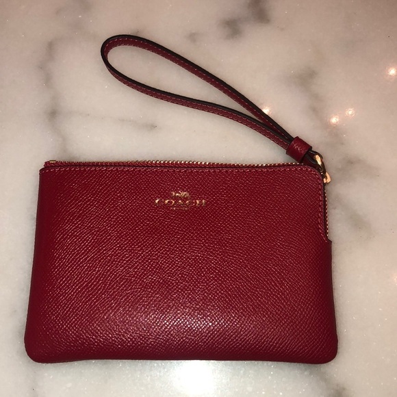 Coach | Bags | Coach Red Wristlet 6 Inches Long X 4 Inches Tall | Poshmark